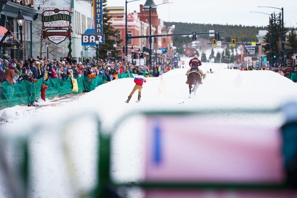 PHOTOS: See horses pull skiers through downtown at Leadville Ski Joring ...